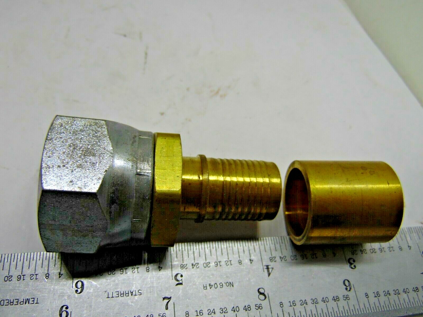 Y54212-93 TITEFLEX TEFLON SWAGE HOSE FITTING 3/4 1-1/16 -12 JIC FEMALE ...