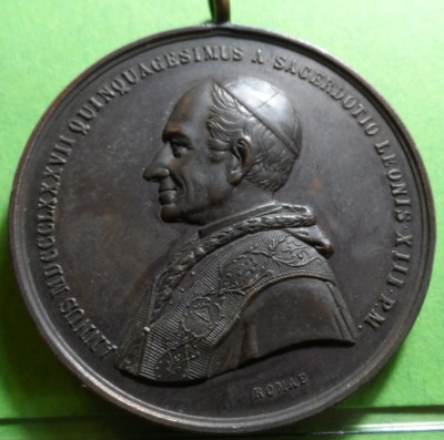 VATICAN MEDAL - Pope LEONIS XIII, 1887, aUNC, 47mm, 47,7grs. | eBay