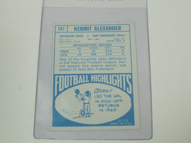 Kermit Alexander Autographed Trading Card San Francisco 49ers | eBay