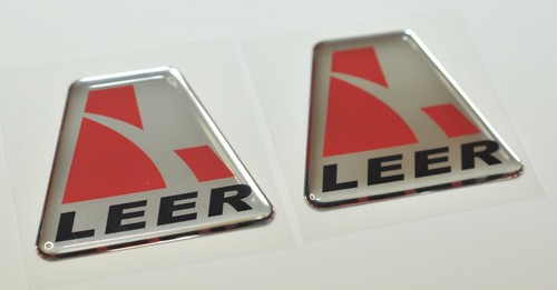 2pcs x LEER stickers (56,7x48,2 mm) # 61248 Truck Cap Domed 3D Decals ...