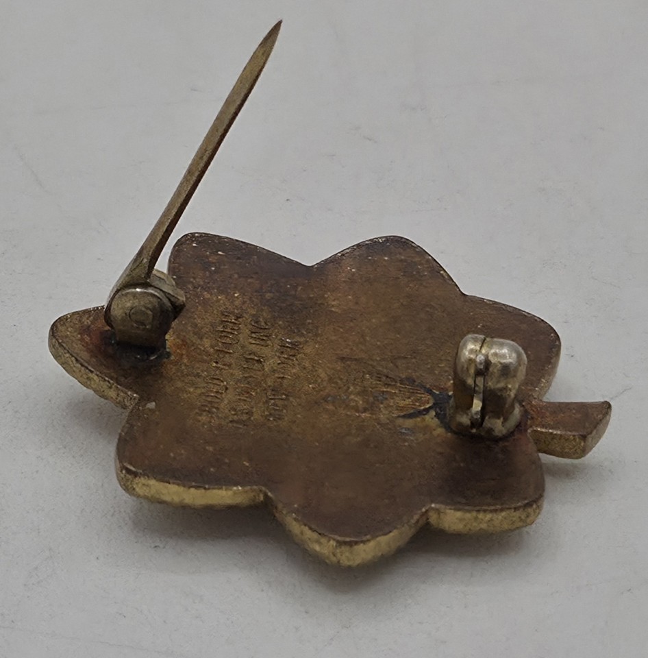 2 WWII US Army Major Gold Oak Leaf Rank Pins Pin Back Safety Clutch NS ...