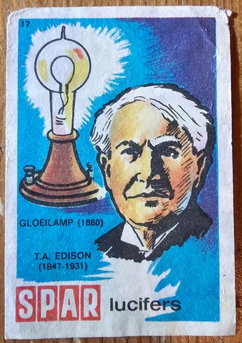 1965 #17 Thomas Edison Dutch Card GD-EXC Rare! | eBay