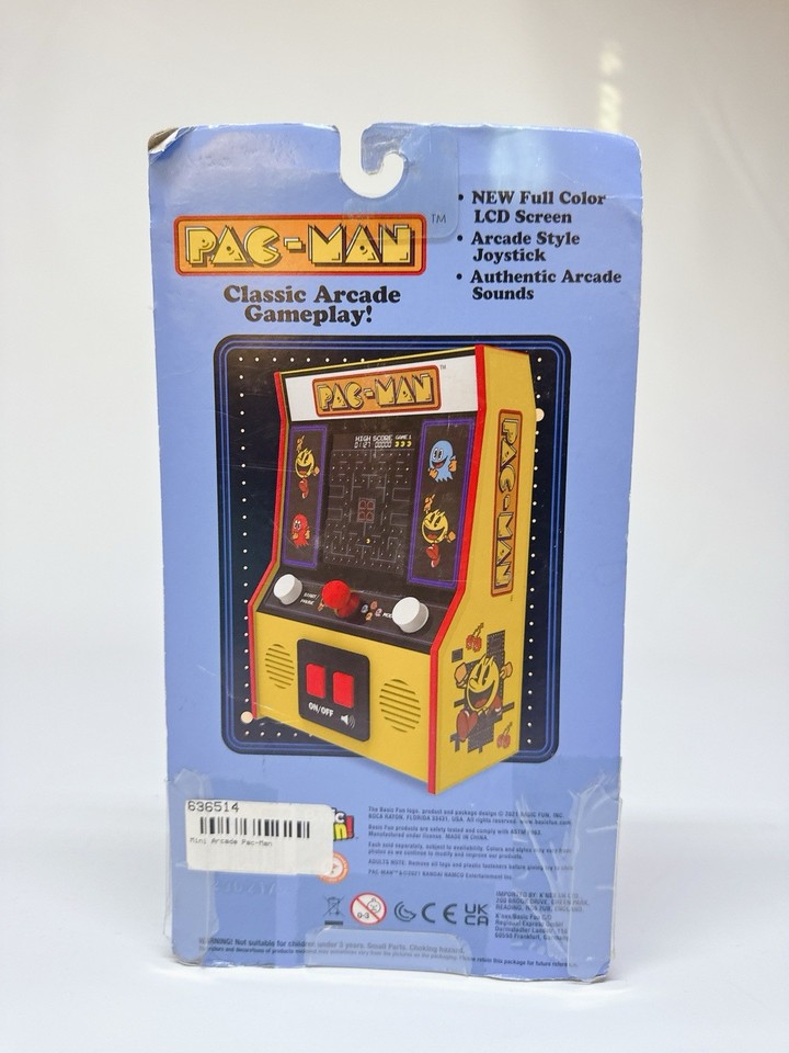 Pac-Man Mini Arcade Game New Color LCD Screen | eBay