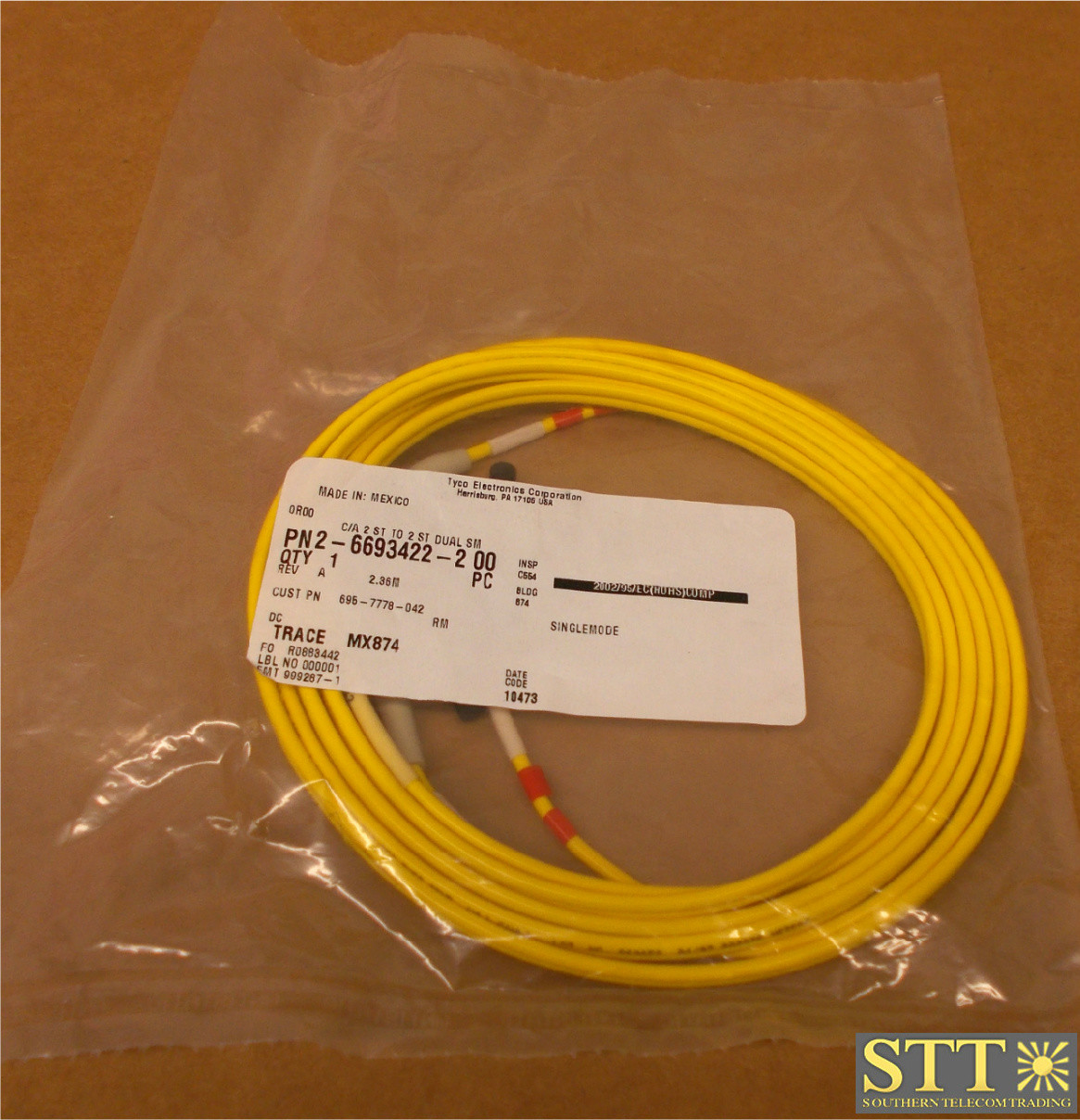 695-7778-042 ALCATEL FIBER CABLE SM DUAL ST/ST90 2.36 METERS for sale ...