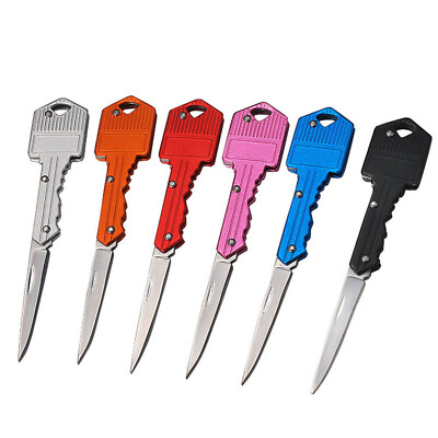Portable Outdoor Survival Pocket Key Shape Mini Key Chain Knife Camping ...