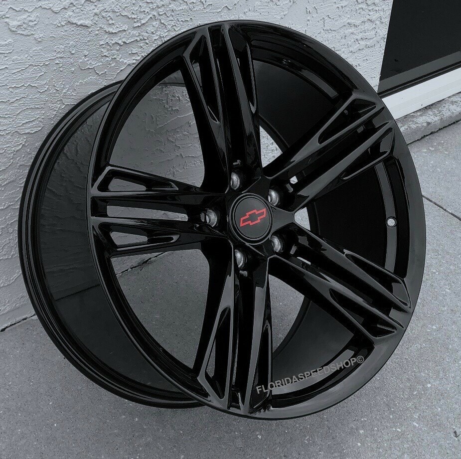GLOSS BLACK CAMARO ZL1 1LE WHEELS 2010-2022 SS/RS/LS 20X9" WHEEL SET | eBay
