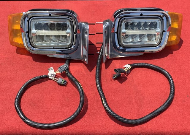 Peterbilt 378 379 Single Square Headlights Lights for sale online | eBay