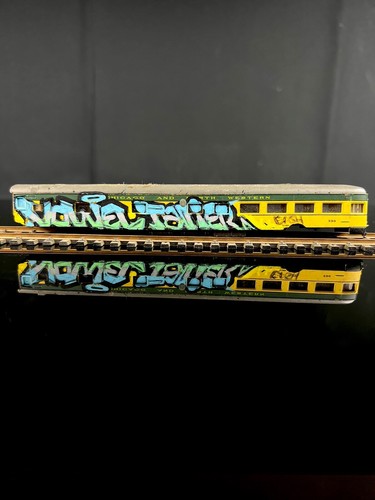 Micro-trains N Scale Passenger Car Graffiti Weathered Hand Painted ...