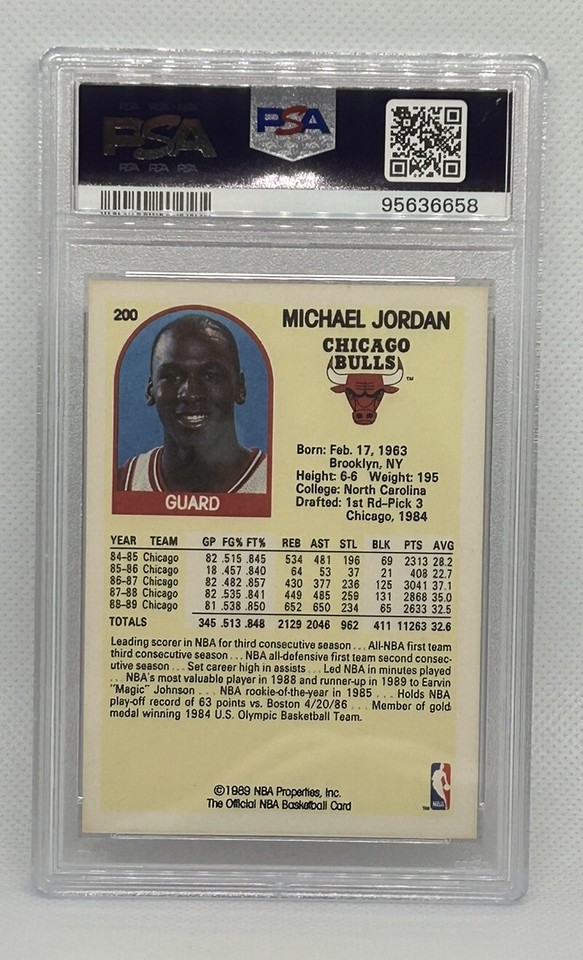1989 NBA Hoops Michael Jordan #200 PSA 9 MINT - Chicago Bulls | eBay