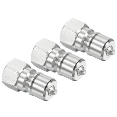 3Pcs Hydraulic Quick Connect Coupler M16x1.5mm Female 0.75" OD Pipe ...