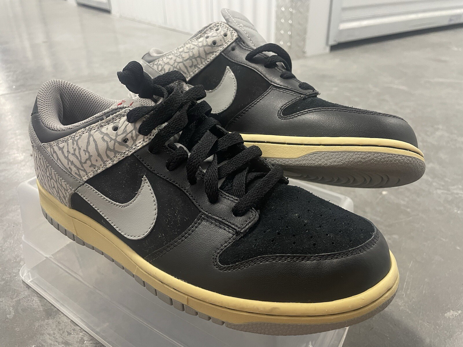 Rare Nike Jordan dunk low J Pack Black Cement elephan… - Gem
