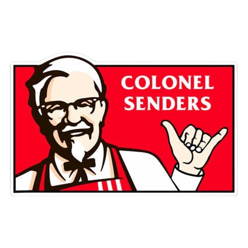 Colonel Senders Vinyl Car Sticker Decal Funny Meme Cheap holographic ...