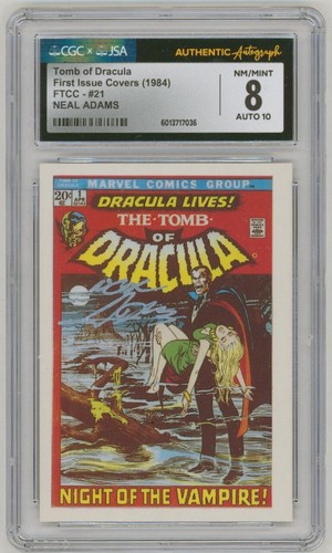 PERFECT 10 AUTOGRAPH CGC JSA SS 8 SIGNED Neal Adams Art Card Tomb of ...