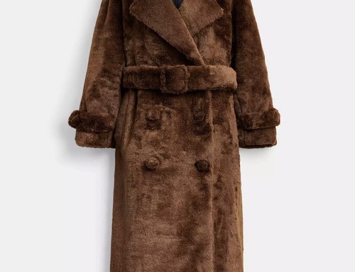 Coach Official Faux fur teddy coat made from recycled polyester CDL94 ...