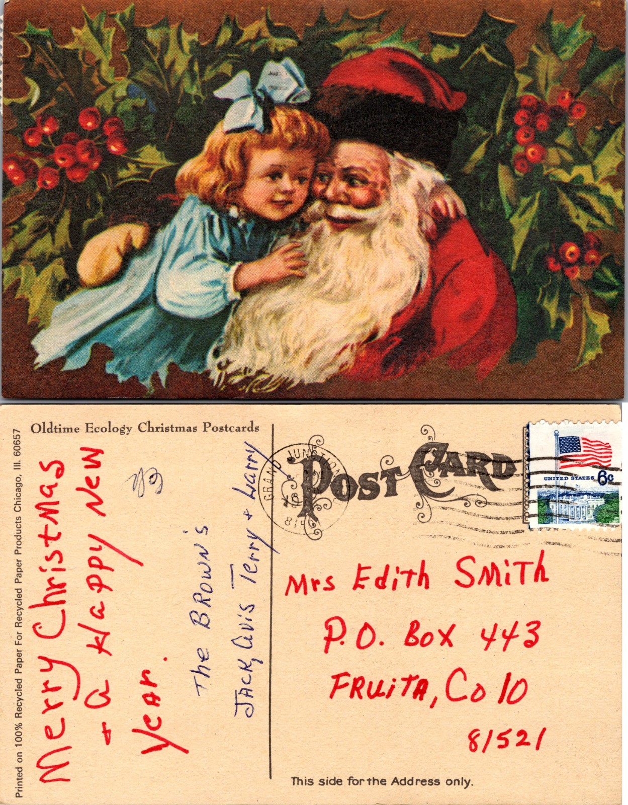 Merry Christmas and a Happy New Year Postcard | eBay