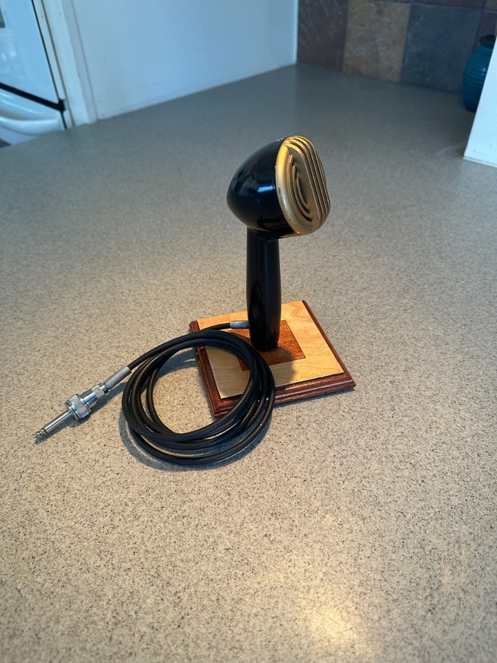 Astatic 200S "Fatboy" Desk Mic, Brown Bakelite, Stand, great for blues ...