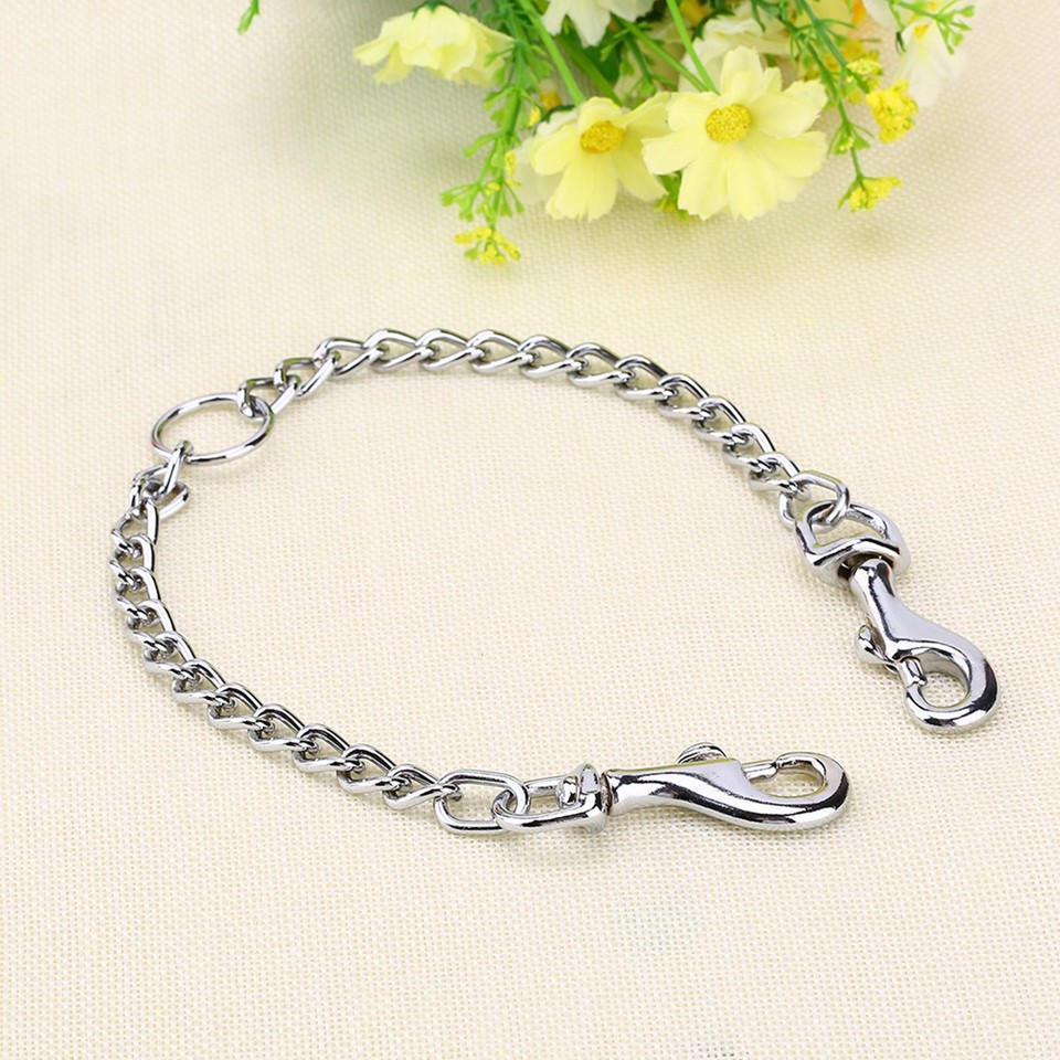 Stainless Steel Double Coupler 2 Way Safety Chain Leash For Two Dogs ...