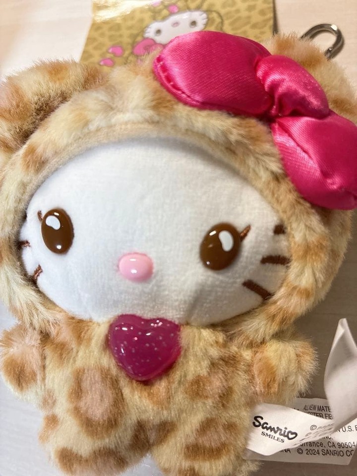 Leopard Print Kitty Gyaru Bear Brown Strap Keychain With Tag New | eBay