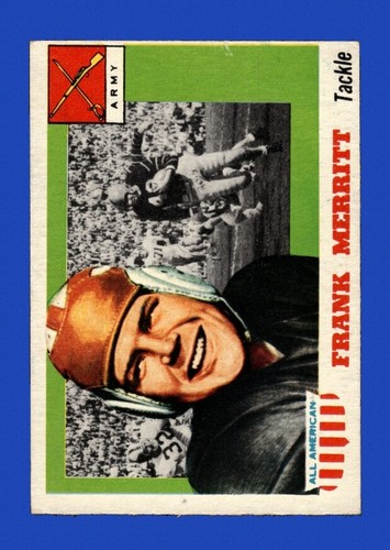 1955 Topps All-American Set-Break # 55 Frank Merritt LOW GRADE (crease ...