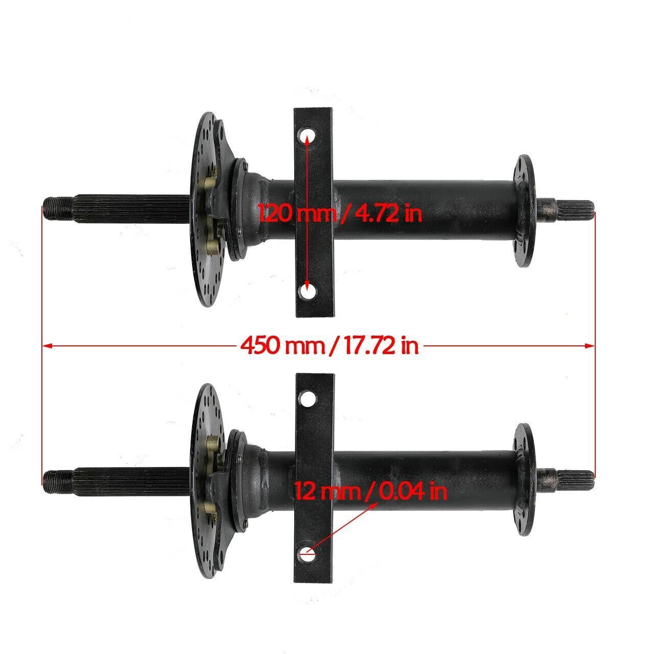 34" Rear Axle Kit 1000W Brushless Differential Motor Grip for 2/3 ...