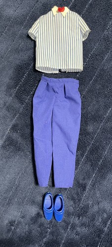 Barbie Ken Fashion Doll 1327 Weekend Collection Blue Stripe Shirt Pants ...