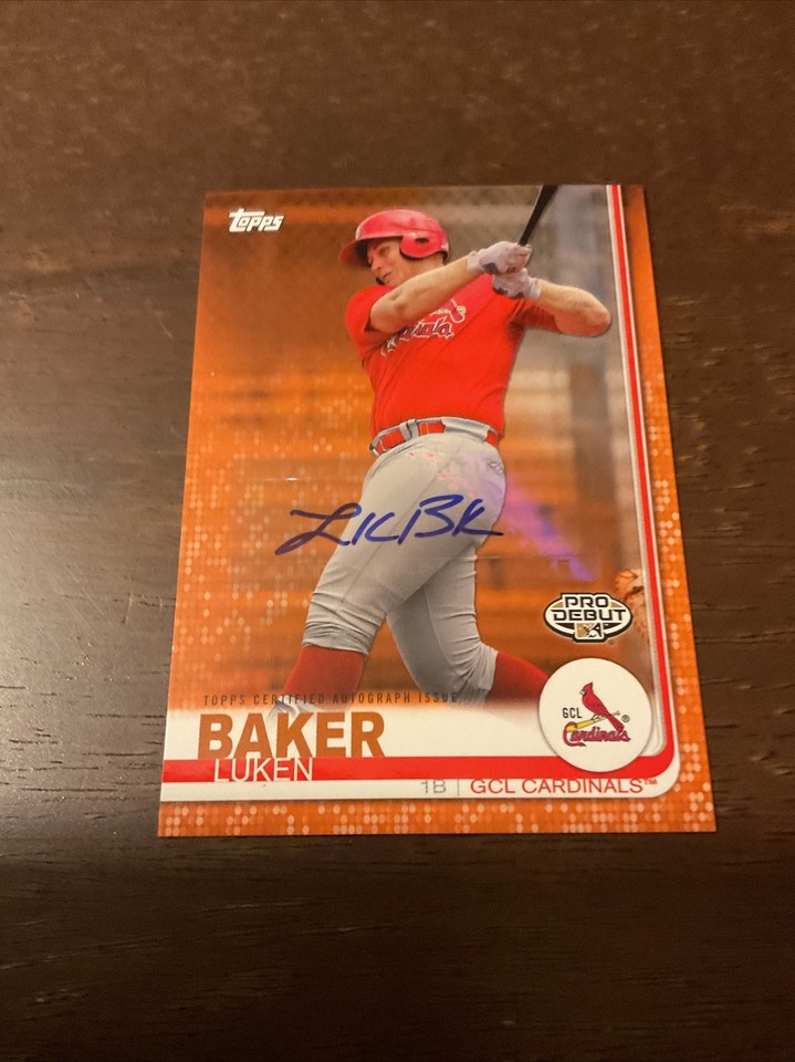 2019 Topps Pro Debut Cardinals Prospect Luken Baker Autograph/Colored ...