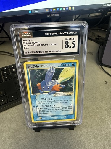 Mudkip Gold Star Holo Pokemon EX Team Rocket Return TCG Card 107/109 ...