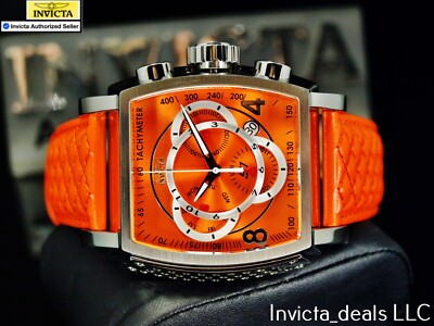 Invicta Men's 48mm S1 RALLY SWISS Chronograph ORANGE DIAL Orange Tone ...