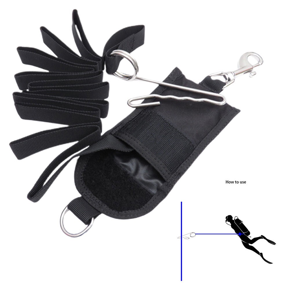 Premium 200cm Scuba Diving Jon Line with Garvin Hook and Swivel Hook D ...