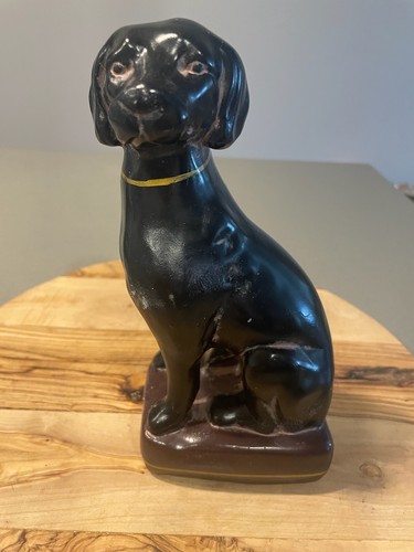 Vintage Black Labrador Dog Figurine Statue Bookend, Sturdy & Heavy, 8 ...