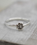 Women's Pretty Dainty Flower Face In Pure 10K White Gold Signet Ring | eBay