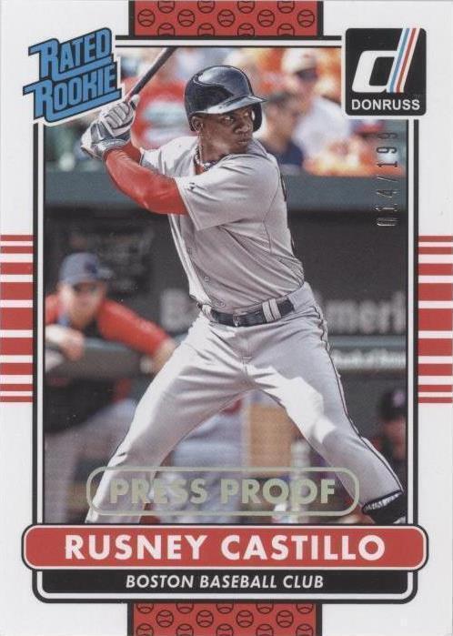 2015 Panini Donruss - Rated Rookie Rusney Castillo #31 Press Proof ...