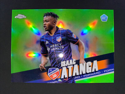 2022 Topps Chrome MLS Green Refractor [65/99] Isaac Atanga #159 Rookie ...