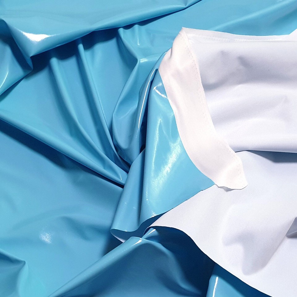 SHINY HIGH GLOSS PVC STRETCH RUBBER VINYL PLEATHER GOTH FETISH CLOTH ...