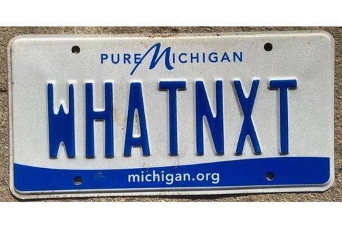 Expired MICHIGAN personalized vanity license plate - # WHATNXT ~ Sweet ...