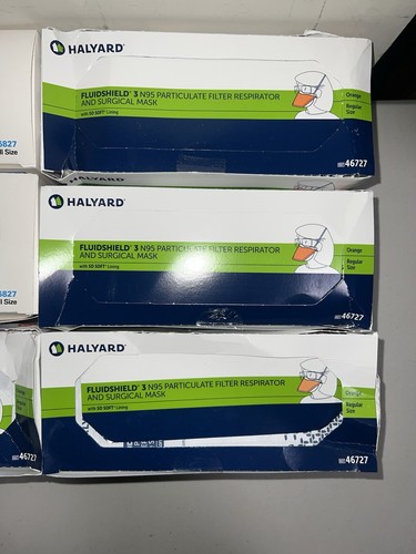 Kimberly-Clark Halyard N95 Disposable Surgical Mask Model 46727 Case Of ...