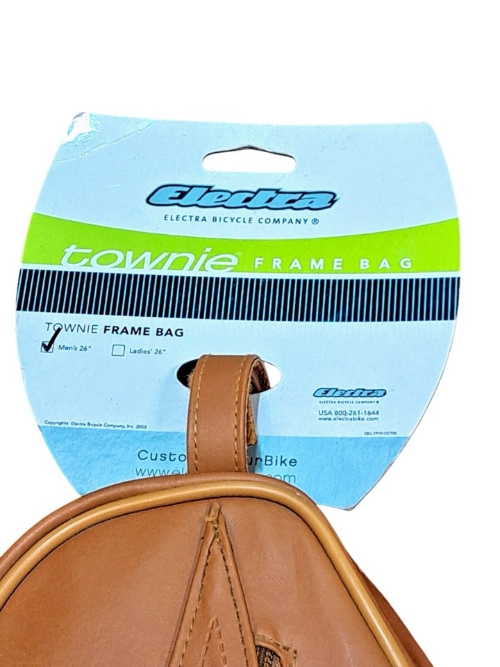 2 Electra Townie Bike Frame Bags Leather Look Cruiser Bicycle Storage ...