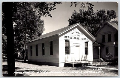 Vintage Postcard RPPC - Birthplace of the REPUBLICAN Party - Ripon ...