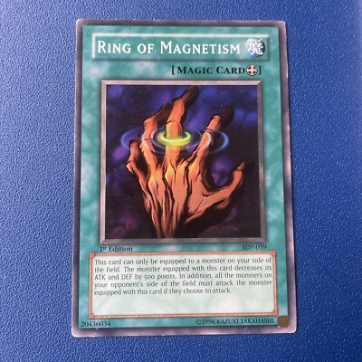 Yu-Gi-Oh! TCG Ring of Magnetism Pegasus SDP-039 1st Edition Common | eBay