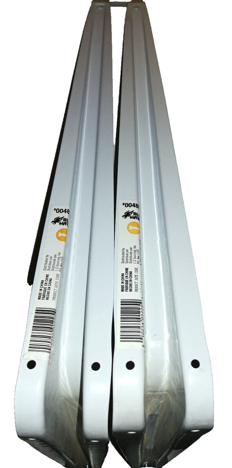 2pc Blue Hawk White Metal Finished Shelf Brackets "L" Shaped-13.5in x 9 ...