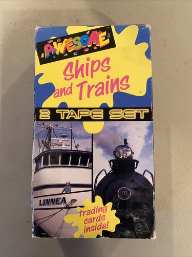 Awesome Ships & Trains VHS 2 Tape Set 1994 Simitar learning Fun No ...