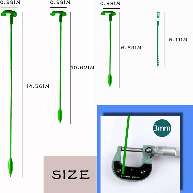 30 Pack Plant Support Stakes, Garden Single Stemmed Plant Support ...