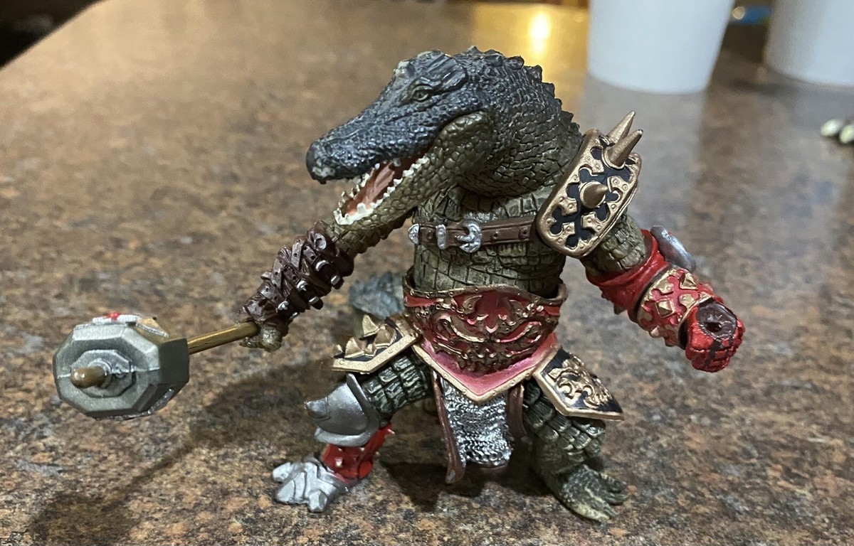 Alligator Warrior 🐊 Crocodile Folk Warrior Hammer ‧ DnD Miniature