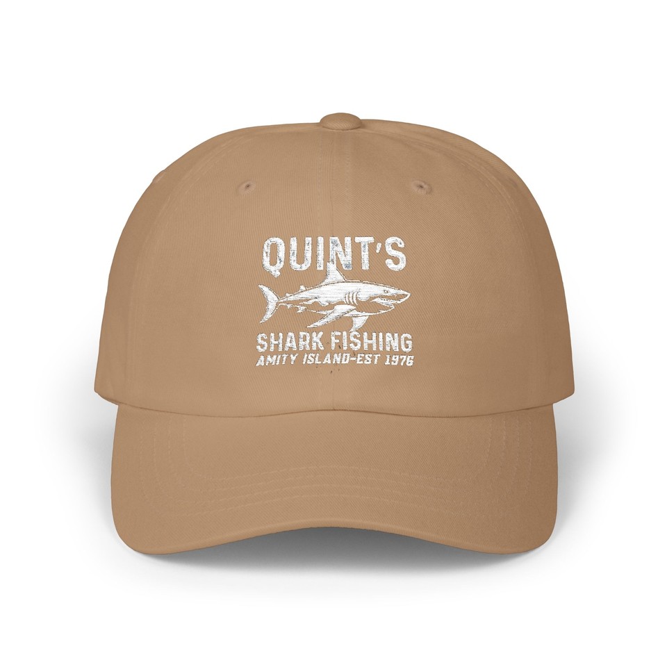 Quint's Shark Fishing Dad Cap - Classic Outdoor Hat for Fishing Lovers ...
