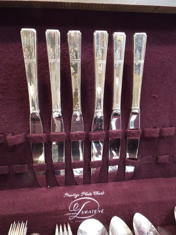 SilverPlate Flatware Prestige Plate Silver Set Svc for 6 Grenoble 46 ...