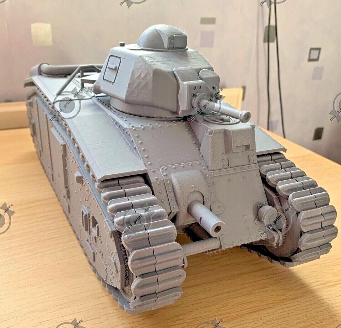 WW2 FRENCH HEAVY TANK CHAR B1 BIS, 3D PRINTED, MANY SCALES AVAILABLE | eBay
