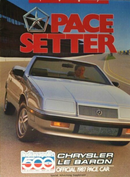1987 CHRYSLER LeBaron Data Books Indy 500 Pace Car Brochures 6 pieces ...