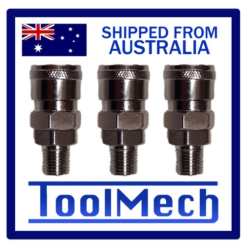 3PCS SOCKET MALE NITTO STYLE AIR FITTING COUPLER 40SM 1/2" BSP MALE ...