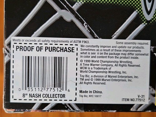 Rare Vintage Sealed MIB Kevin Nash ToyBiz Target Exclusive WCW 8 ...