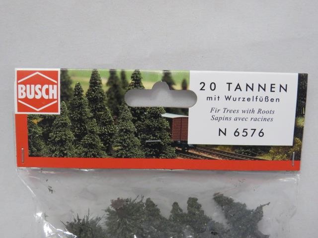 BUSCH Tree Kits : N SCALE #6576 Trees Conifer (Pines w/Roots) Germany ...